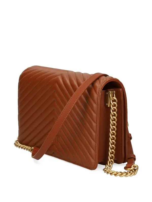 Pinko Classic Love Click Cross Body Bag - Brown