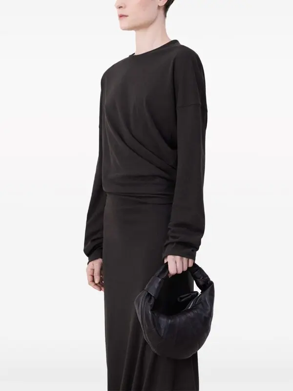 LEMAIRE Mini Fortune Croissant Bag In Leather - Brown