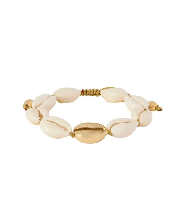 Tohum Design Large Gold-plated Shell Bracelet