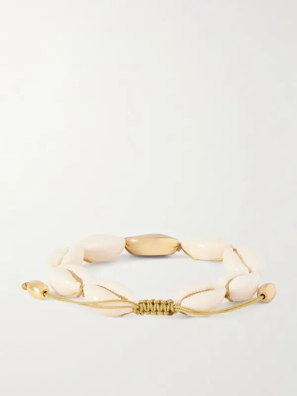 Tohum Design Large Gold-plated Shell Bracelet
