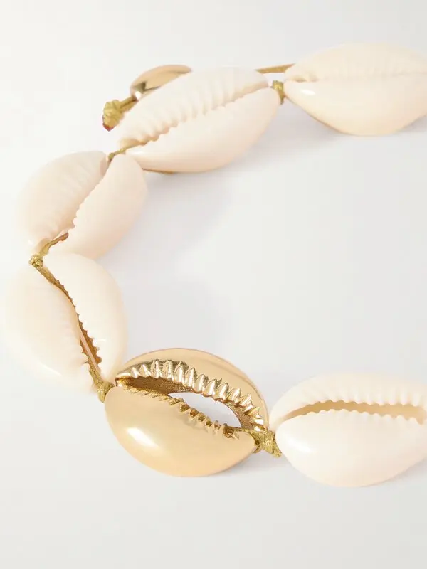 Tohum Design Large Gold-plated Shell Bracelet