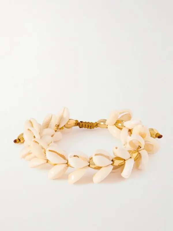 Tohum Design Concha Gold-plated Shell Bracelet - Neutrals