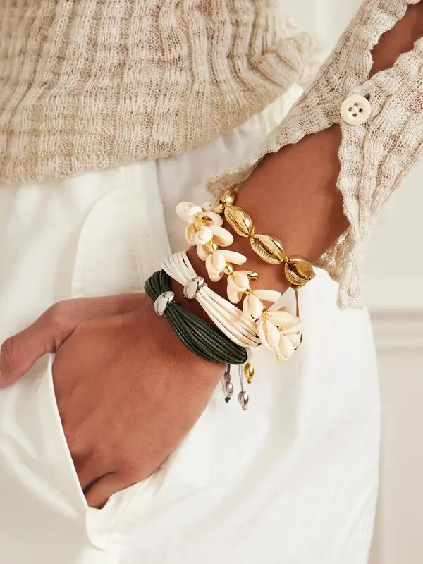 Tohum Design Concha Gold-plated Shell Bracelet