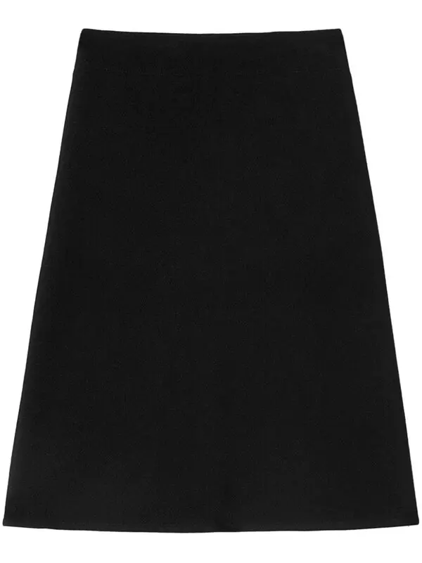 JIL SANDER A-line Midi Skirt - Black
