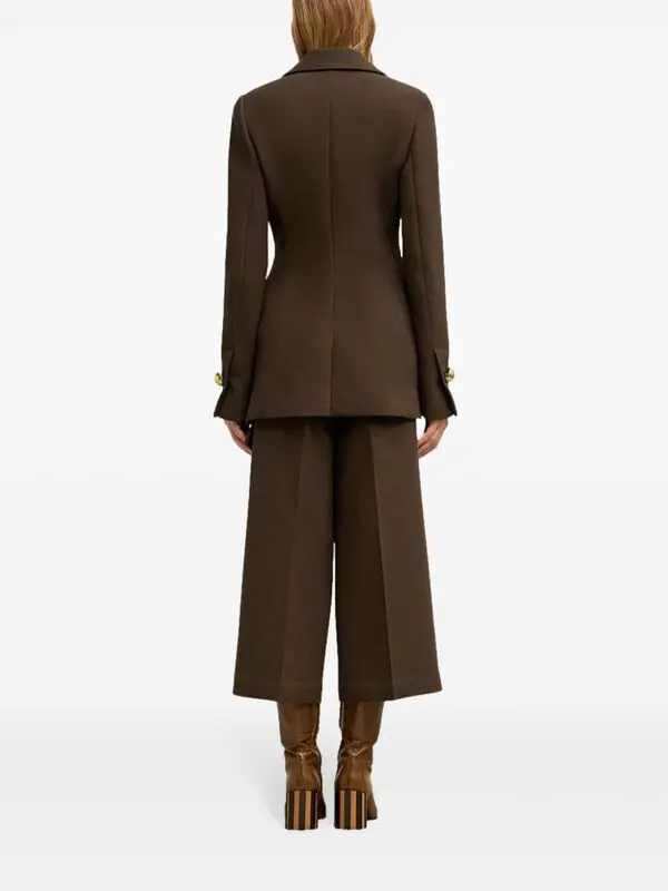 AMI Paris Fitted Buttoned Jacket - Brown