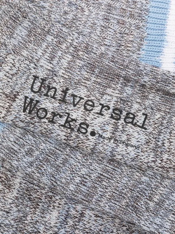 Universal Works Everyday Stripe Socks - Blue