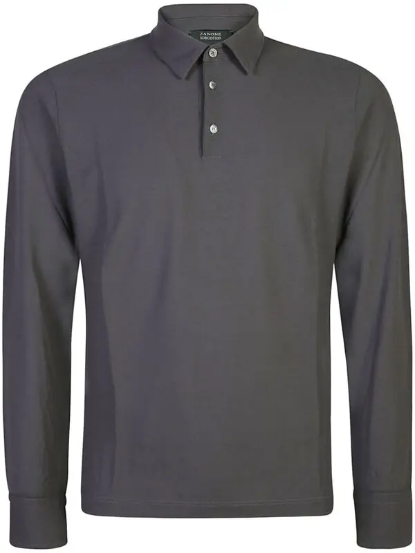 ZANONE Slim-cut Cotton Polo Shirt - Grey