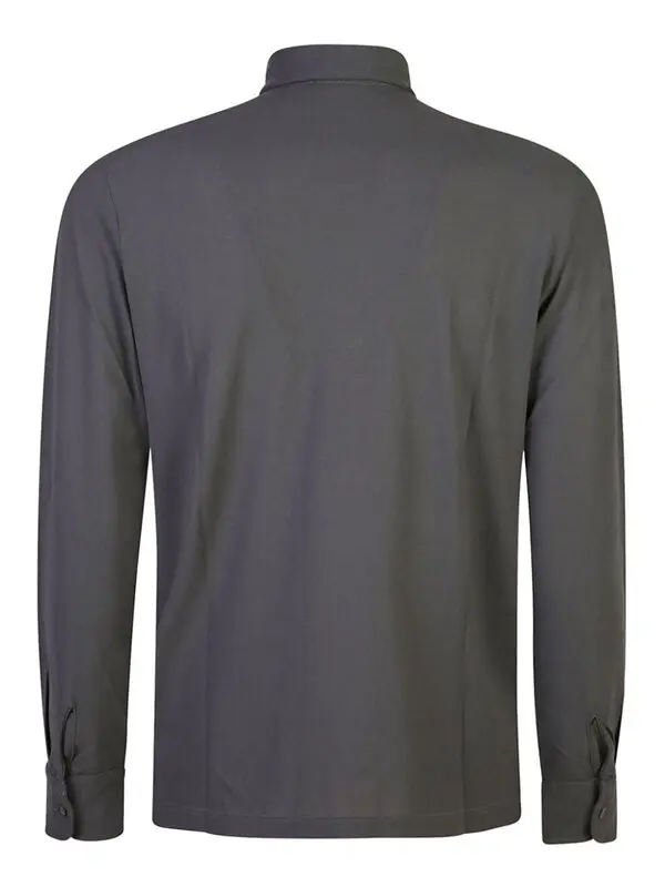 ZANONE Slim-cut Cotton Polo Shirt - Grey