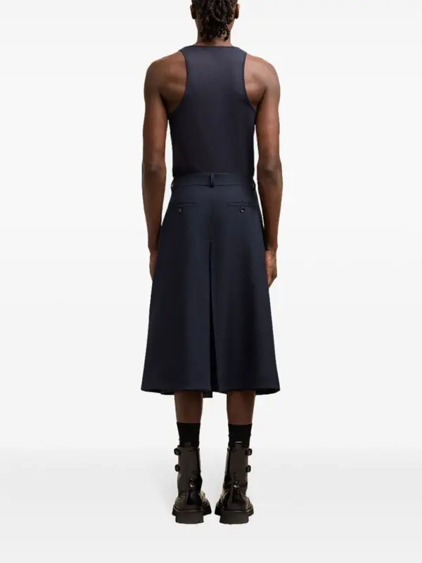 AMI Paris Wide-leg Panelled Shorts