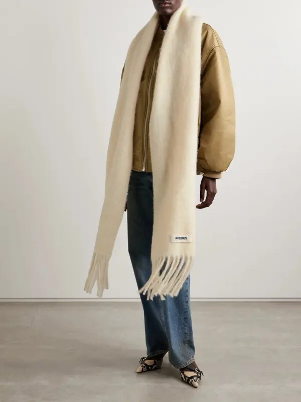Jacquemus Fringed Knitted Scarf