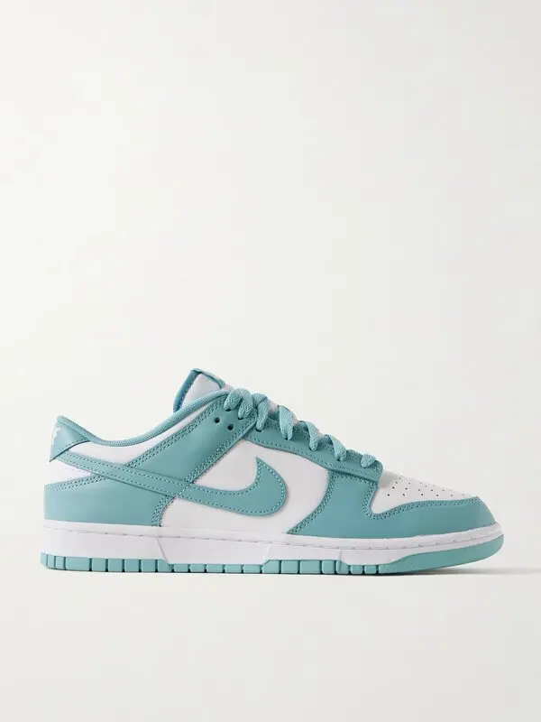Nike Dunk Low Retro Leather Sneakers In Blue 50% Off Editorialist
