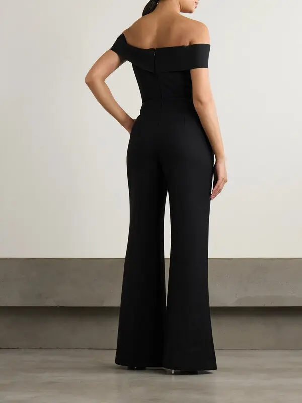 Roland Mouret Off-the-shoulder Crepe Jumpsuit