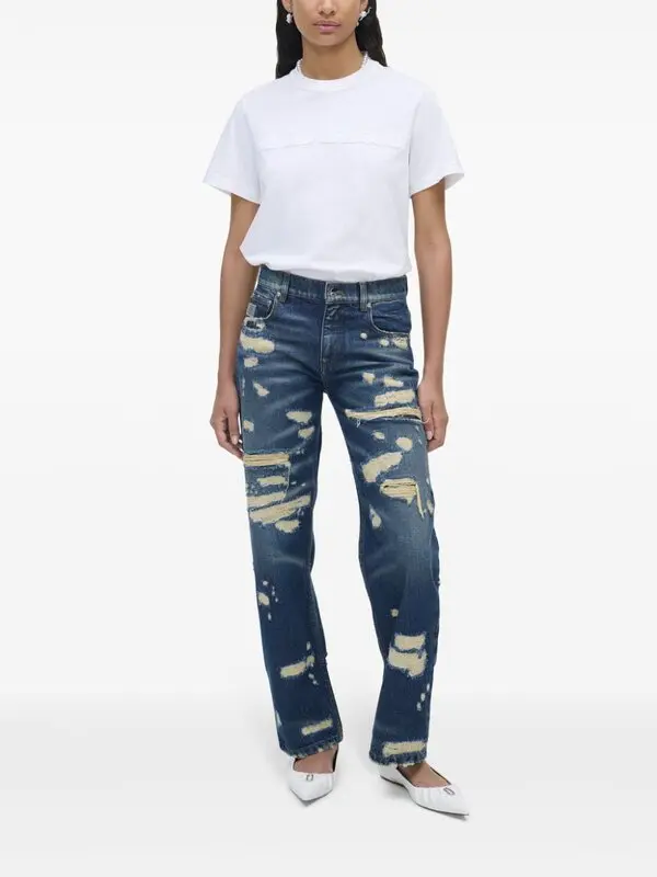 Marc Jacobs Distressed Straight-leg Jeans