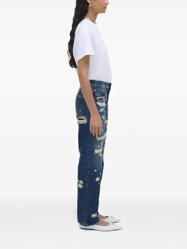 Marc Jacobs Distressed Straight-leg Jeans