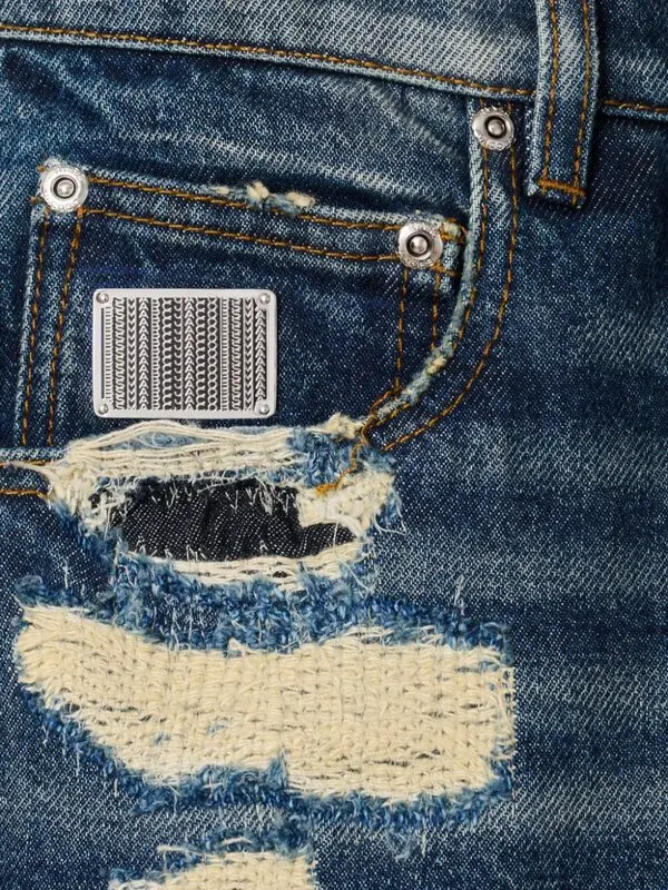 Marc Jacobs Distressed Straight-leg Jeans