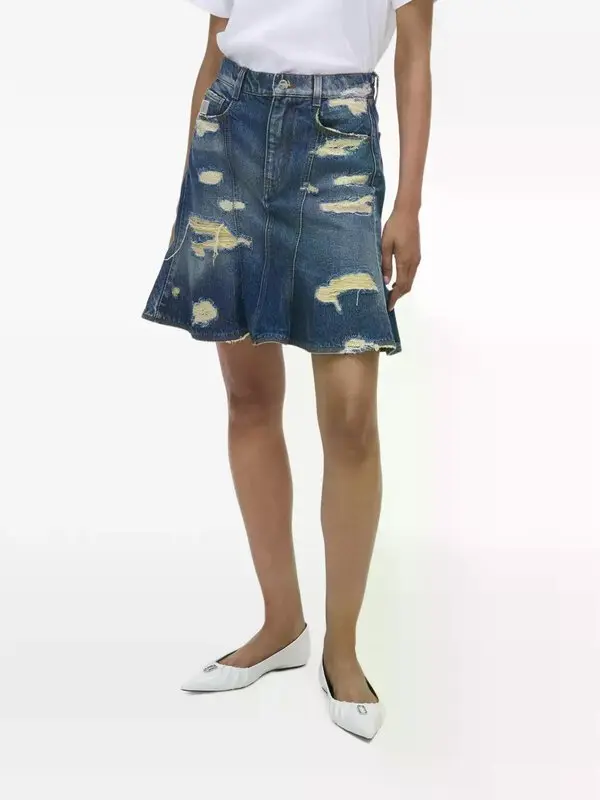 Marc Jacobs Rip&repair Fluted Mini Skirt - Blue