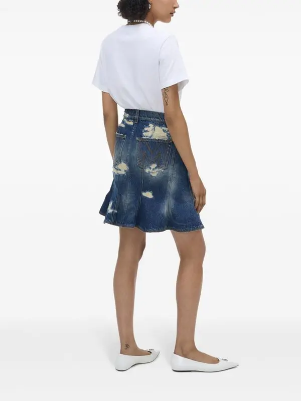 Marc Jacobs Rip&repair Fluted Mini Skirt - Blue