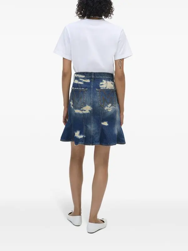 Marc Jacobs Rip&repair Fluted Mini Skirt - Blue
