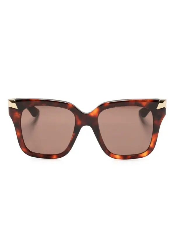 Alexander McQueen Square-frame Sunglasses - Brown