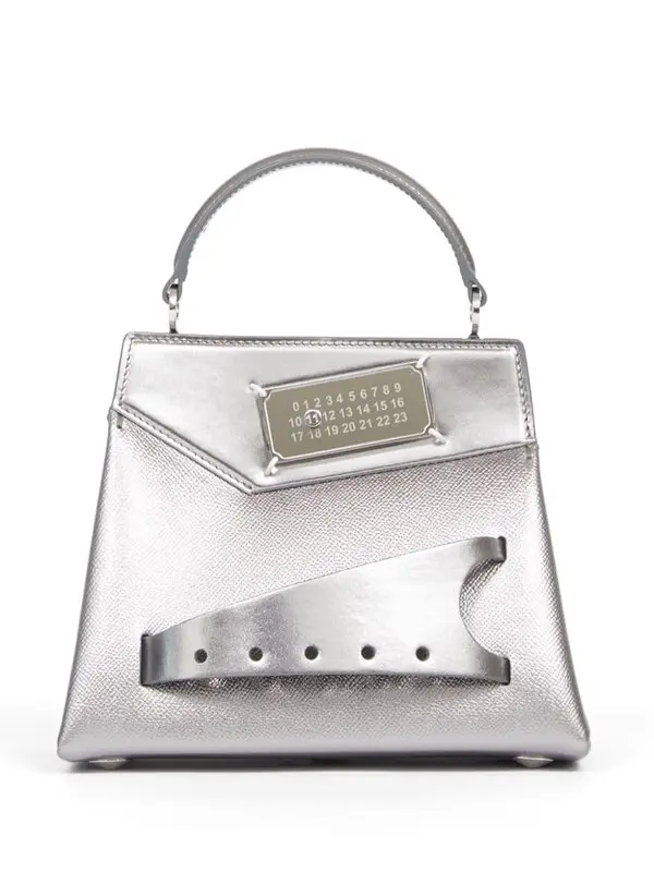MAISON MARGIELA Snatched Leather Tote - Silver