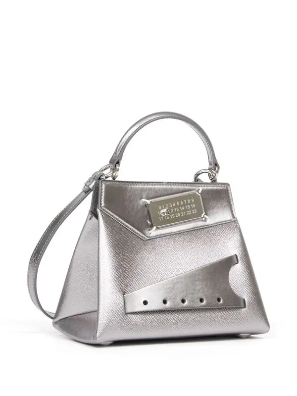 MAISON MARGIELA Snatched Leather Tote - Silver