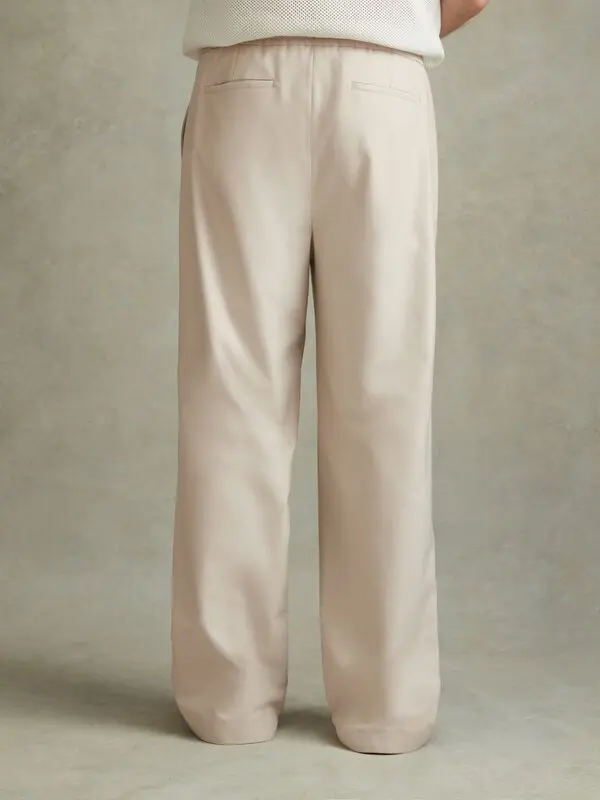 REISS Arden Relaxed Twill Drawstring Trousers