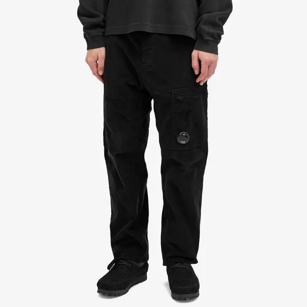 C.P. Company Corduroy Lens Cargo Pants In Black - 70% Off