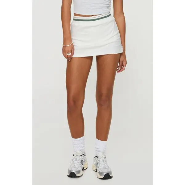 Princess Polly Emberia Recycled Cotton Skort - White
