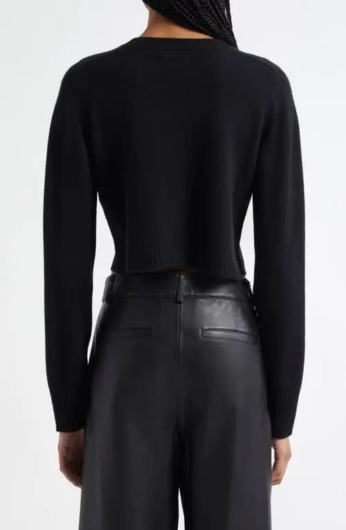 Loulou De Saison Zephir Crop Cashmere Cardigan - Black