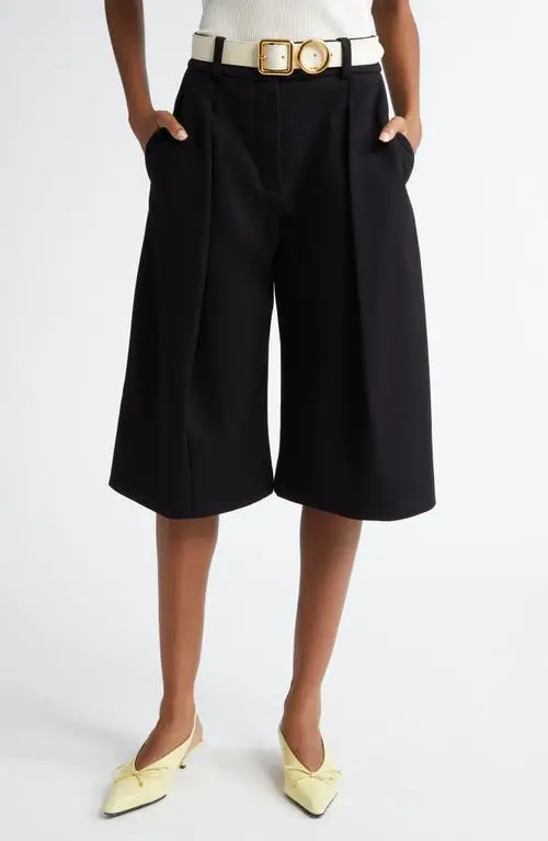 Jacquemus Le Bermuda Amalfi Pleated Shorts - Black