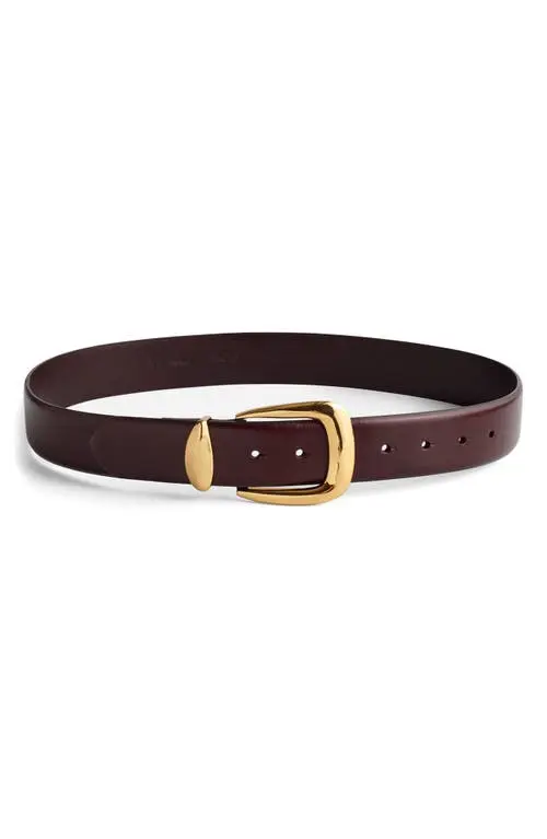 Madewell Chunky Leather Belt - Chocolate Raisin