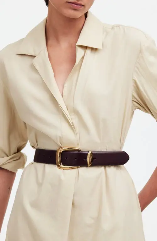 Madewell Chunky Leather Belt - Chocolate Raisin