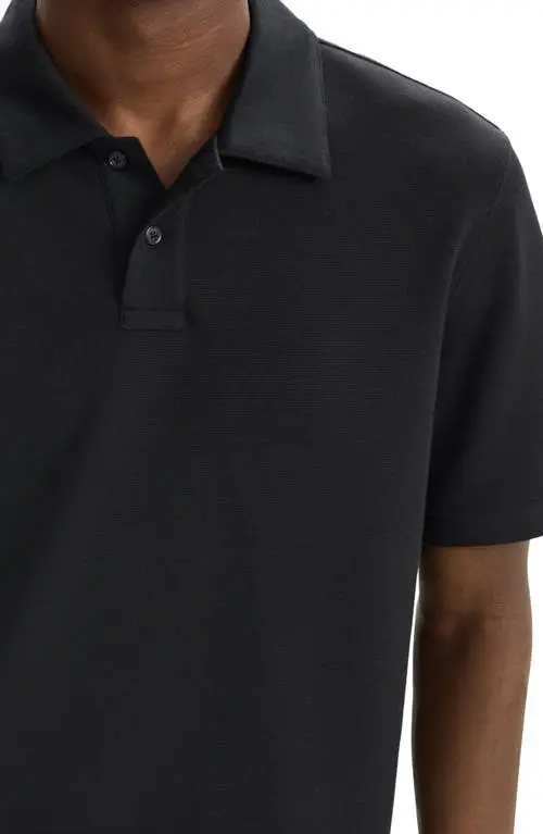 Theory Delroy Double Piqué Polo - Black