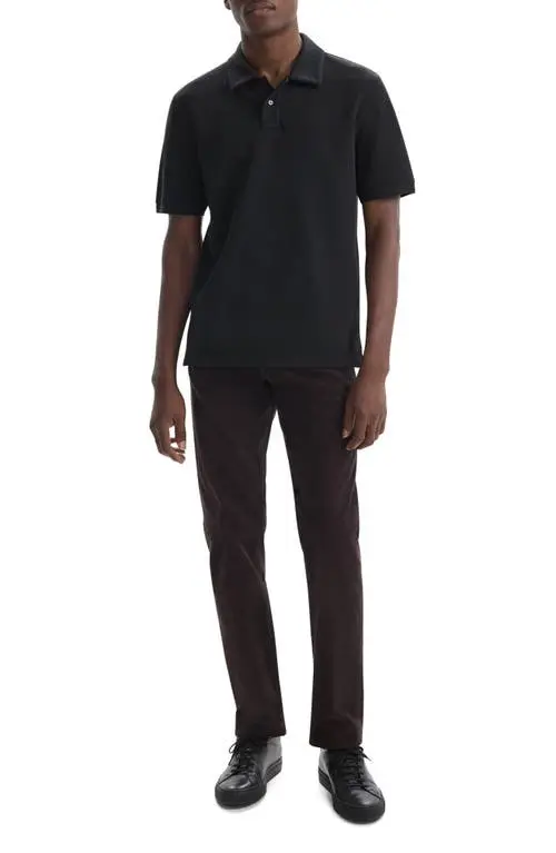 Theory Delroy Double Piqué Polo - Black