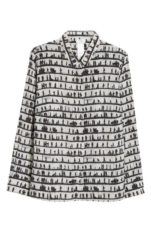 Akris People Print Silk Crêpe De Chine Shirt