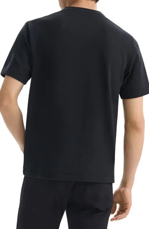 Theory Delroy Double Piqué Crewneck T-shirt - Black