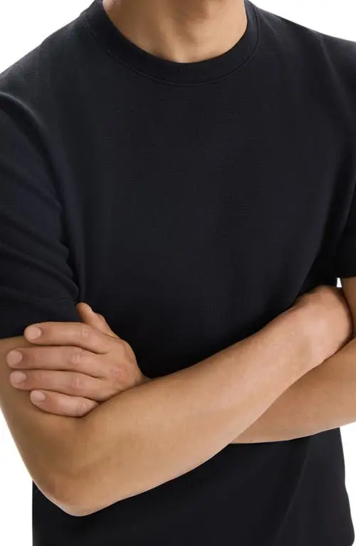 Theory Delroy Double Piqué Crewneck T-shirt - Black
