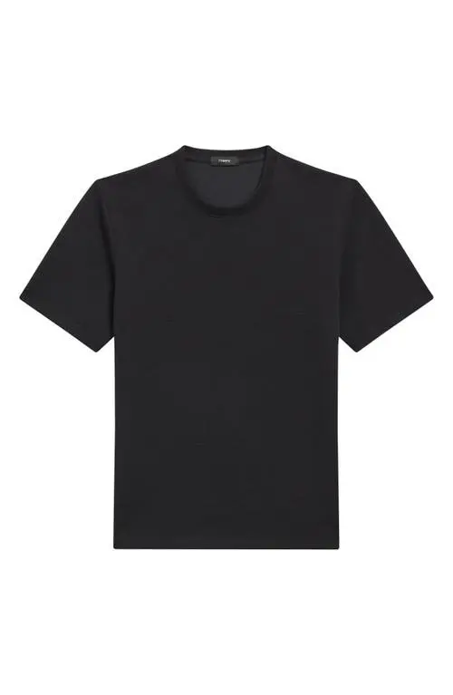 Theory Delroy Double Piqué Crewneck T-shirt - Black
