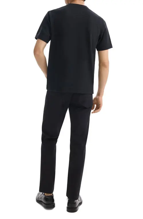 Theory Delroy Double Piqué Crewneck T-shirt - Black