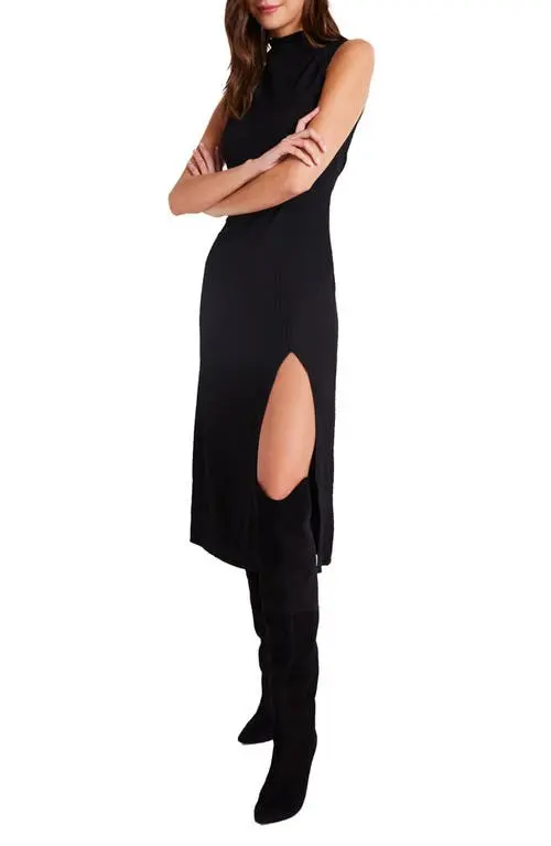Bella Dahl Sleeveless Mock Neck Midi Dress - Black | Editorialist