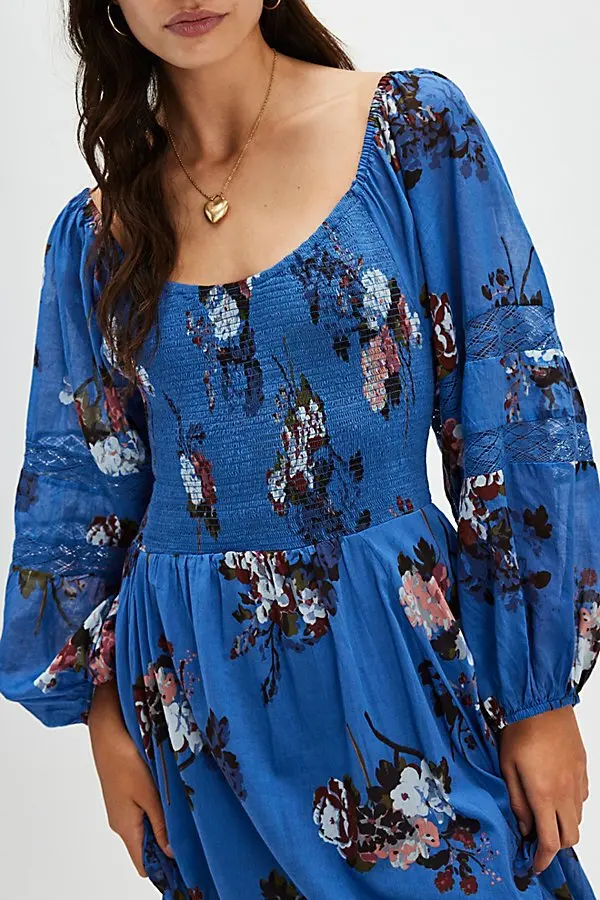 Free People Morning Glory Maxi Dress In Dutch Blue Combo - 70% Off |  Editorialist