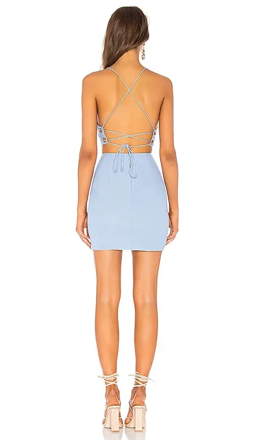 Superdown Milah Wrap Skirt Set