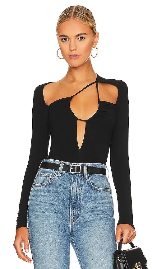 Superdown Aranza Ruched Bodysuit