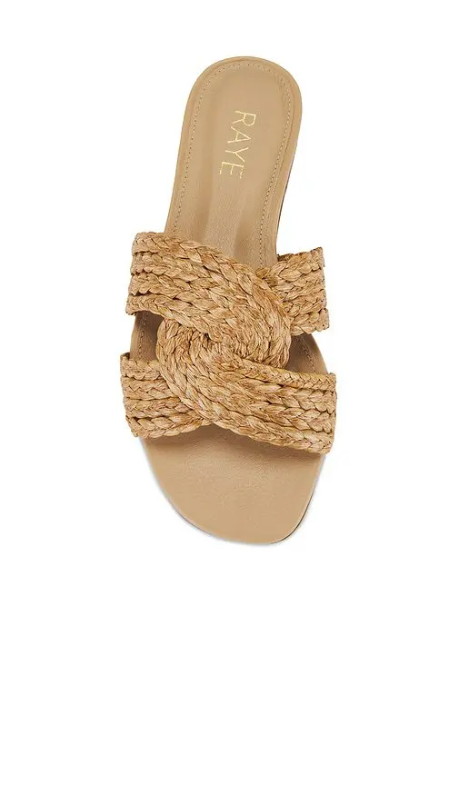 Raye Kallisto Raffia Slide Sandals