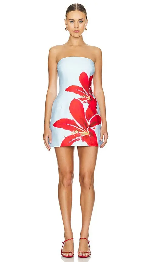 RUNAWAY THE LABEL Primrose Mini Dress - Red Lily