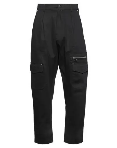 LES HOMMES Cotton-blend Cargo Pants - Black