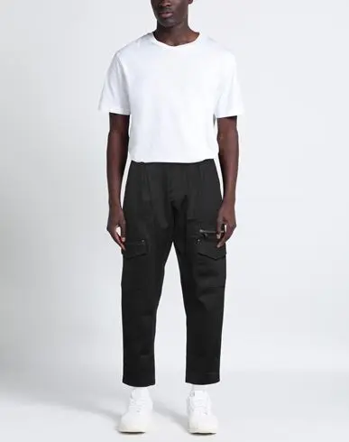 LES HOMMES Cotton-blend Cargo Pants - Black
