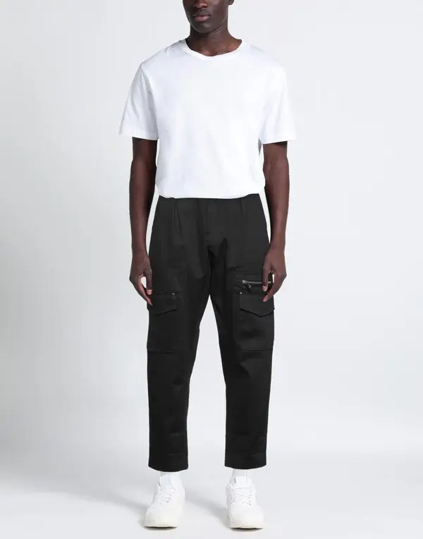 LES HOMMES Cotton-blend Cargo Pants - Black