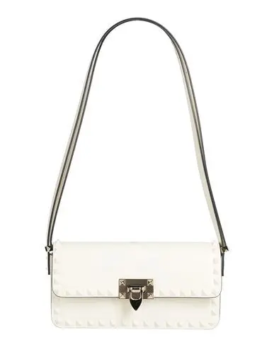 Valentino Garavani Leather Shoulder Bag With Studs - White