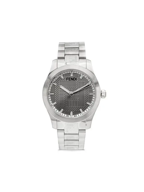 Fendi Watch Dark Gray Fendi Run Away 41mm Gray F Black Steel Bracelet Mens Watch main image 4